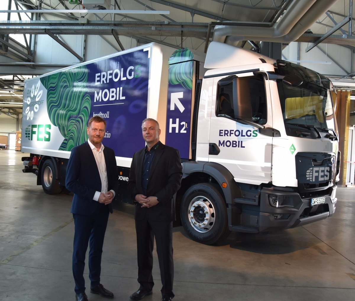 FES unveils H2 truck in Zwickau - FC truck made in Sachsen